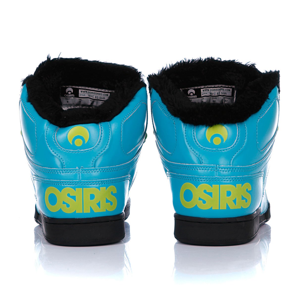 Купить кеды утепленные Osiris Nyc 83 Shr Teal/Lime/Black ...