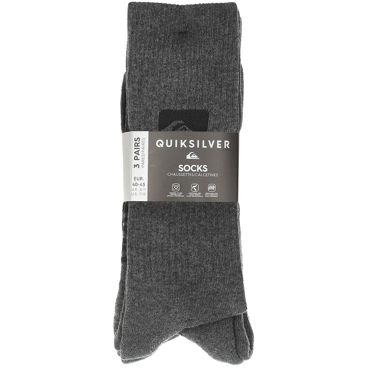 Купить мужские высокие носки Quiksilver (3 пары) (EQYAA03669-SGRH) в ...