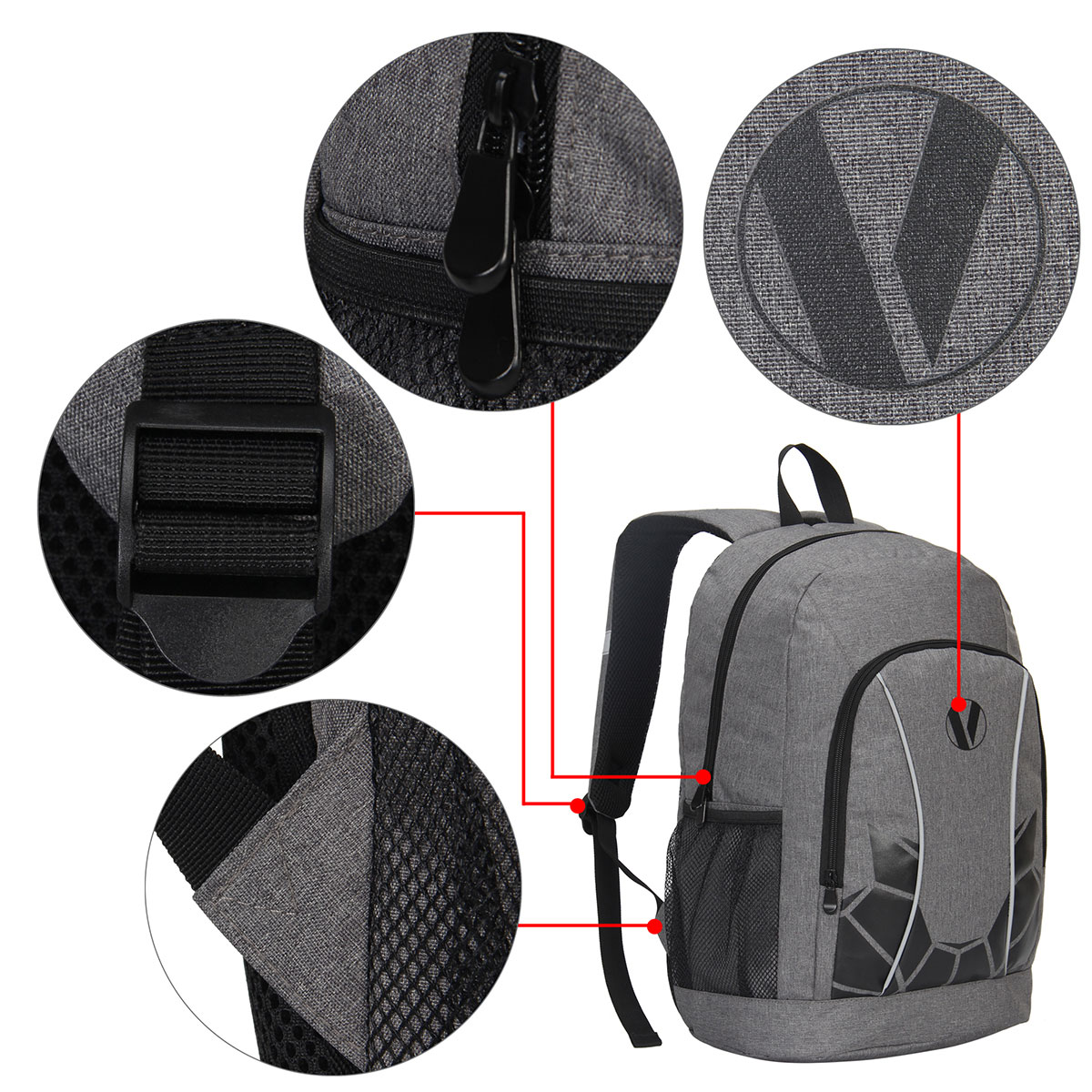 Купить рюкзак Veegul USTBP0219309 серый в интернет-магазине Proskater.ru