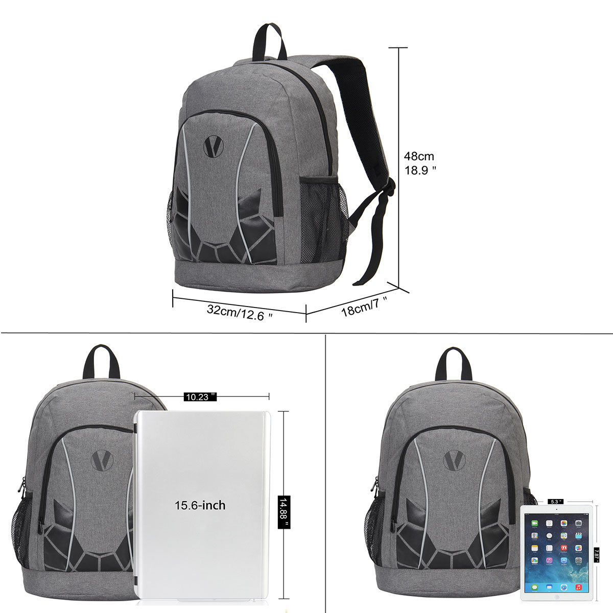 Купить рюкзак Veegul USTBP0219309 серый в интернет-магазине Proskater.ru