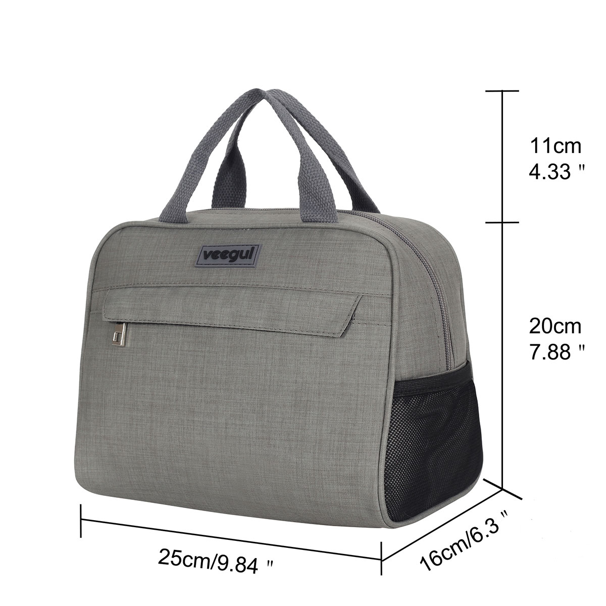 Купить сумку с термоизоляцией серая Veegul в интернет-магазине Proskater.ru