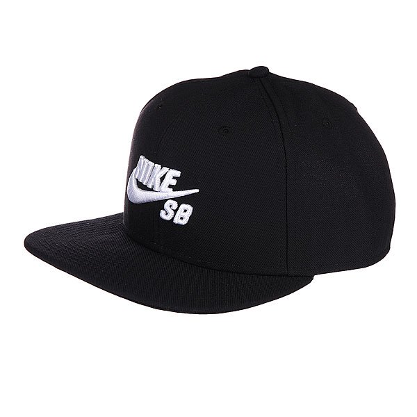 Купить бейсболку Nike SB Icon Snapback Cap Black/White (628683-013) в ...