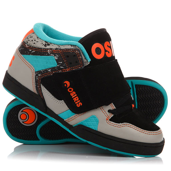 Купить кеды высокие Osiris South Bronx Walker Grey/Teal/Black в ...
